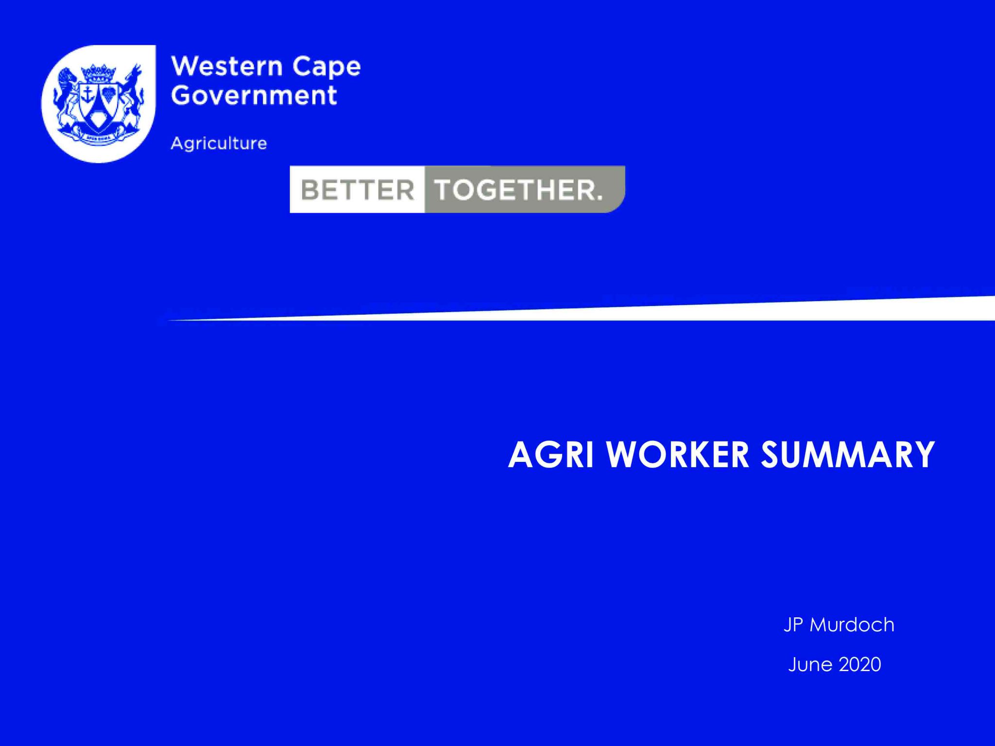 Agri Workers Survey/Census - Western Cape Department of Agriculture