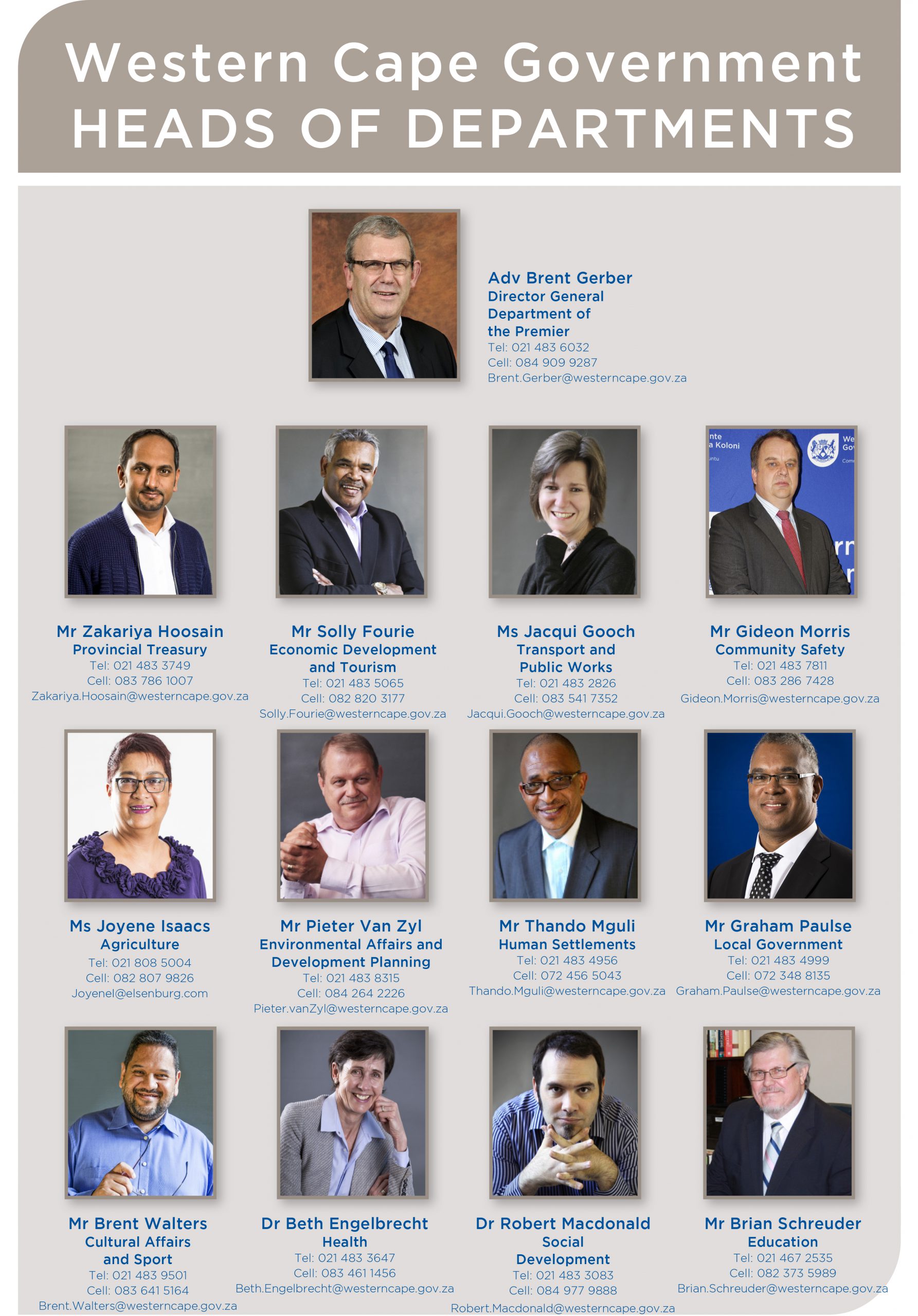 Heads of Departments & Municipal Managers - Western Cape Department of ...
