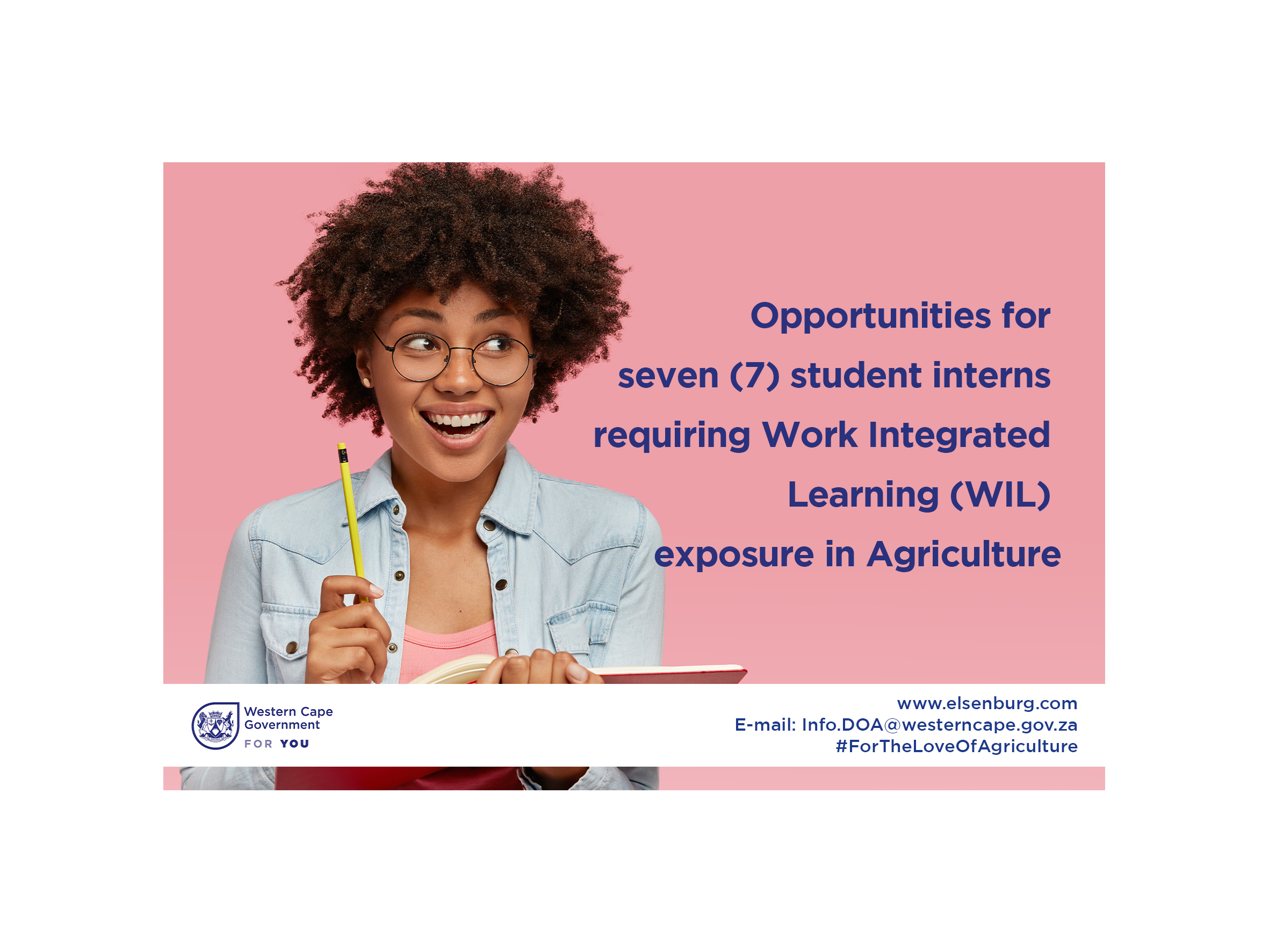 Seven student intern opportunities - Western Cape Department of Agriculture